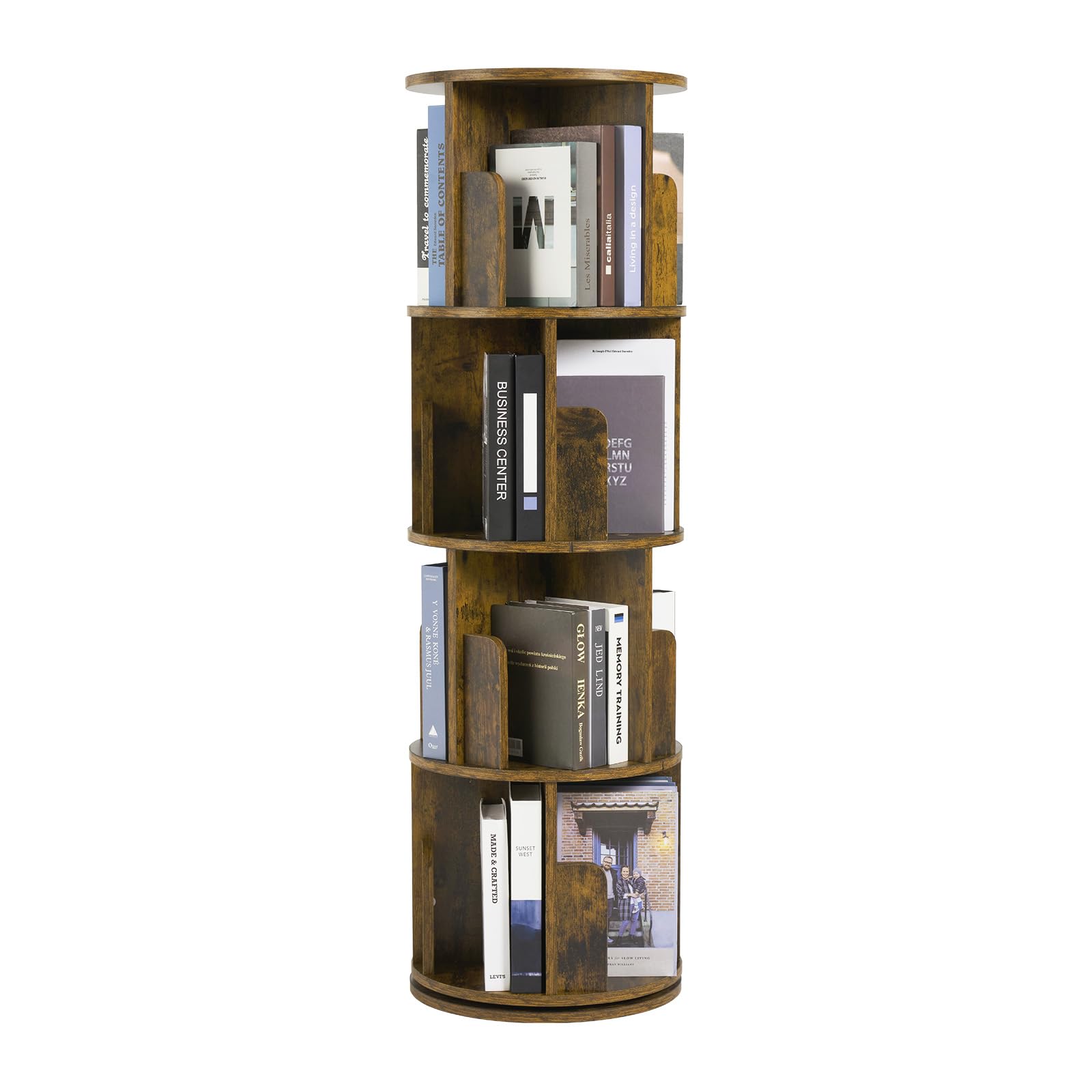Amazon.com: oneinmil Rotating Bookshelf, 360° Rotating Bookcase for ...