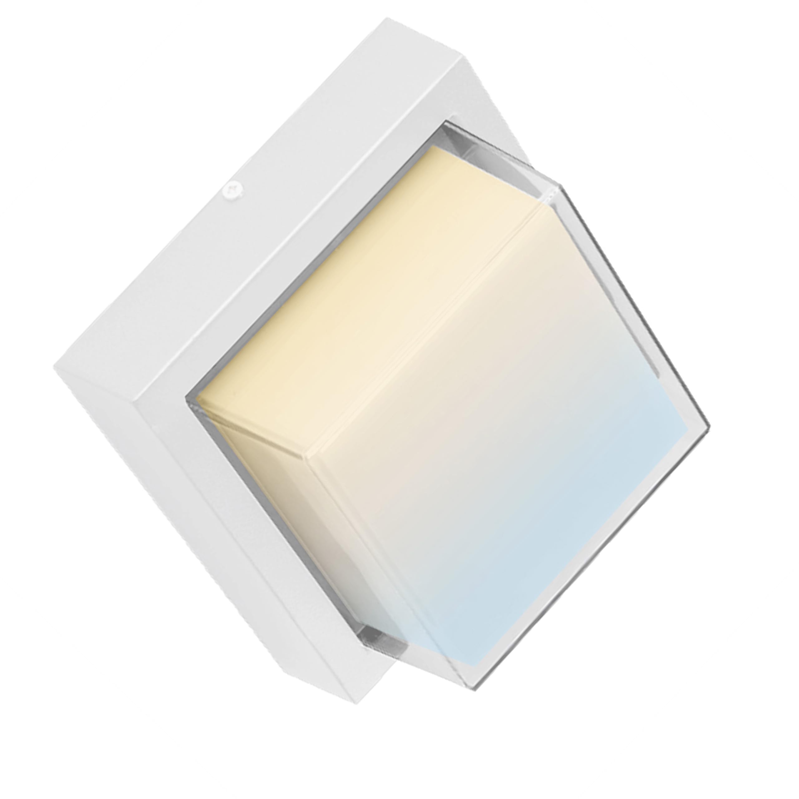 Sunlite 85112 LED Square Modern Outdoor Light Fixture, 12 Watts, 850 ...