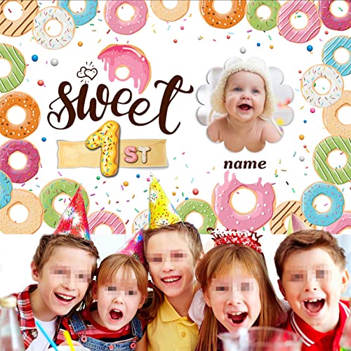 Snapklik.com : Custom Sweet 1 Donut Birthday Backdrop, Donut First ...