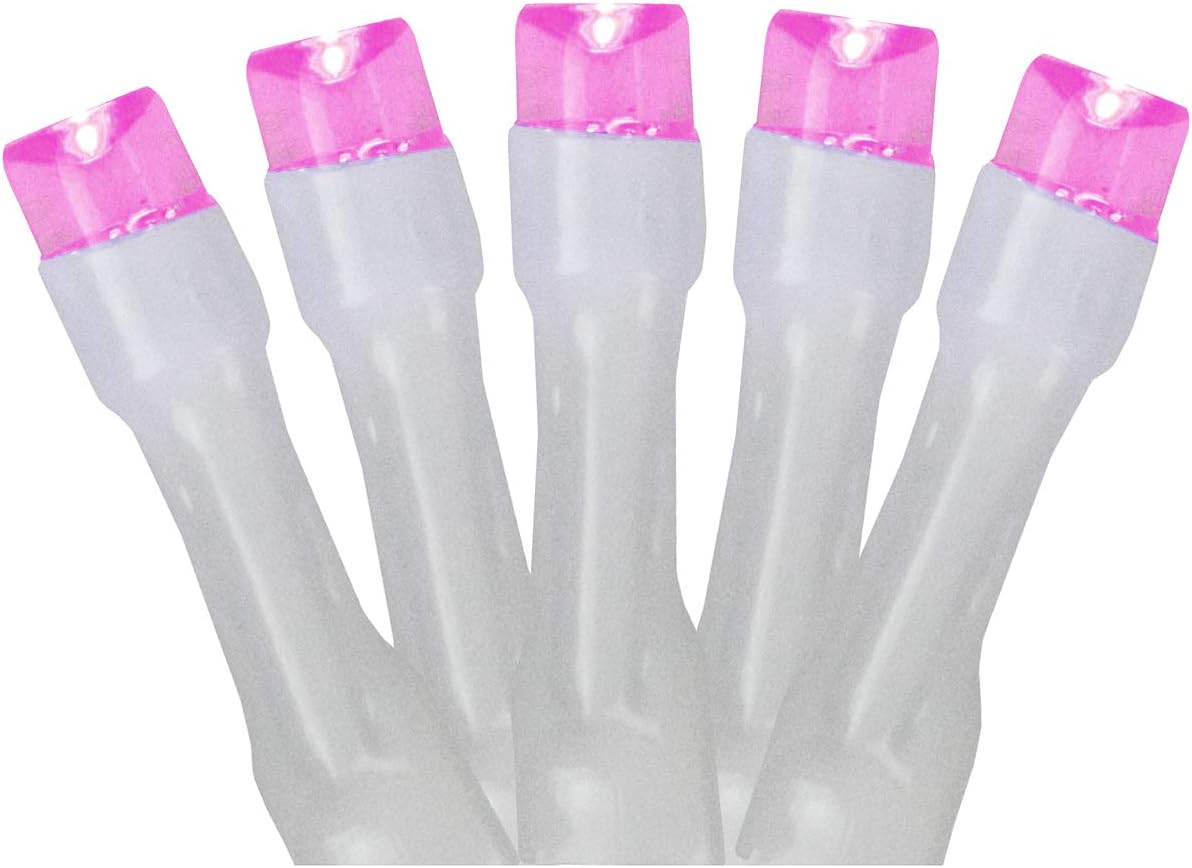 Amazon.com: Northlight LED Wide Angle Christmas Lights - Pink - 9.5 ...