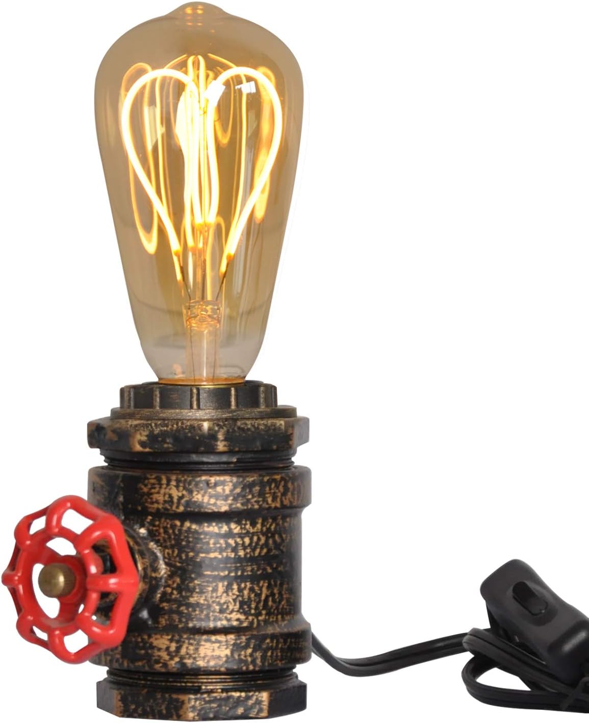 Water Pipe Table Lamp - Robot Style Steampunk Retro Industrial Lamp ...