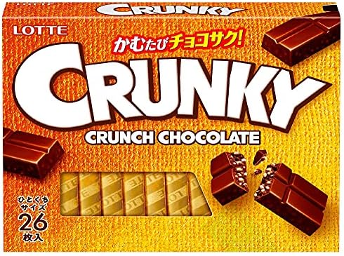 Amazon.com: Lotte Crunky Crunch Chocolate Sweets Dagashi Snack Japan ...