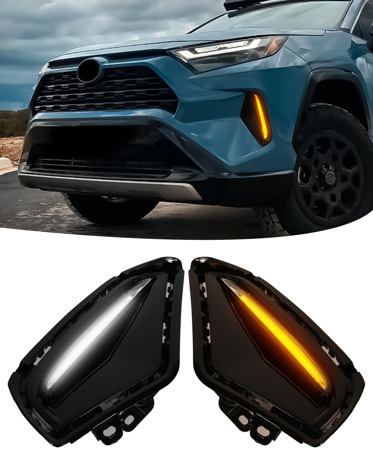 Amazon.com: Fog Lights Kit for Toyota RAV4 2019-2024 LED DRL Daytime ...