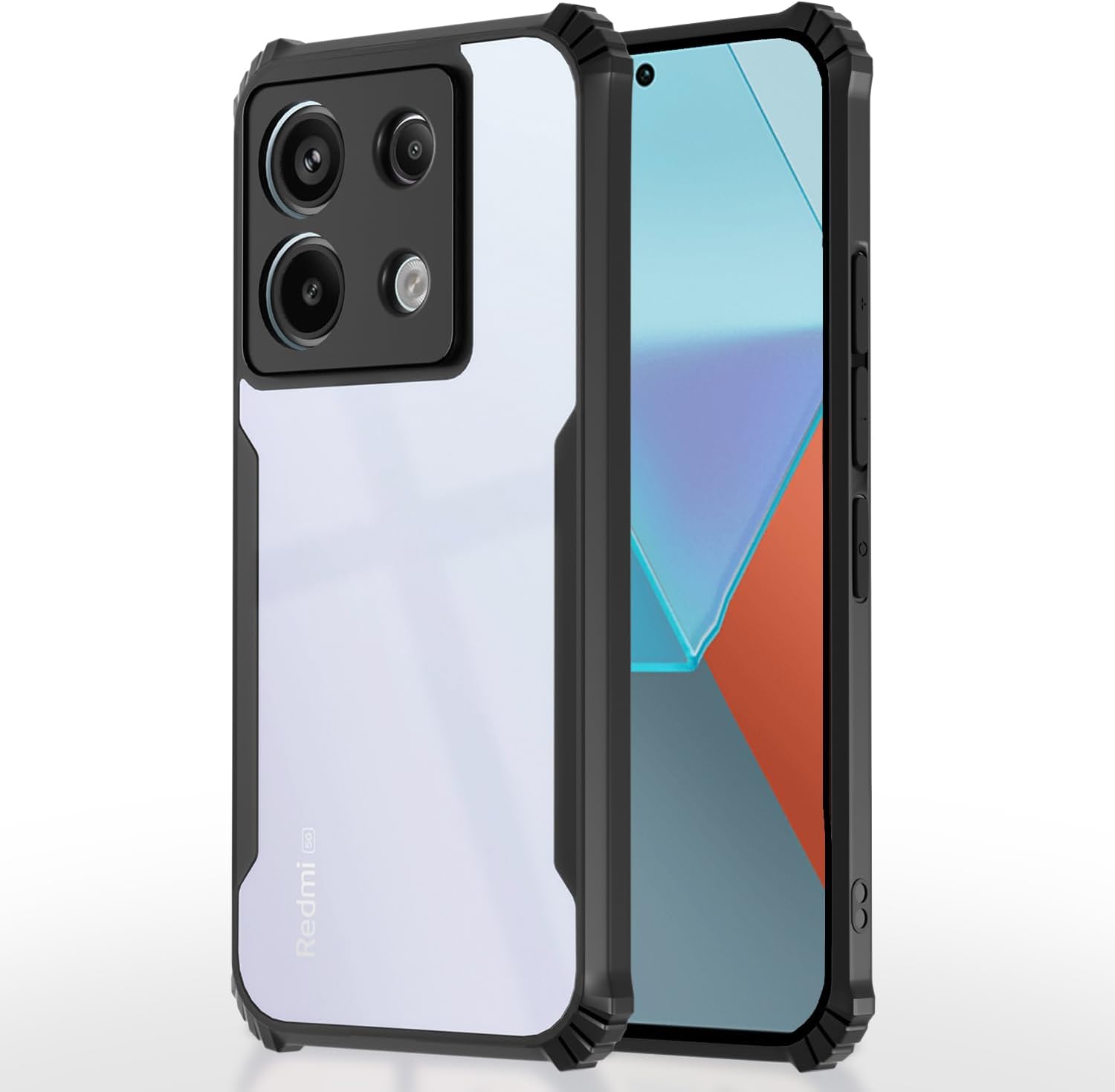 Pikkme Redmi Note 13 Pro 5G Back Cover | Crystal Clear Transparent Back ...