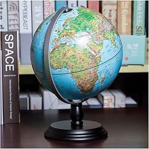 Amazon.com: TEmkin World Globe, Illuminated World Globe, 3D Raised ...