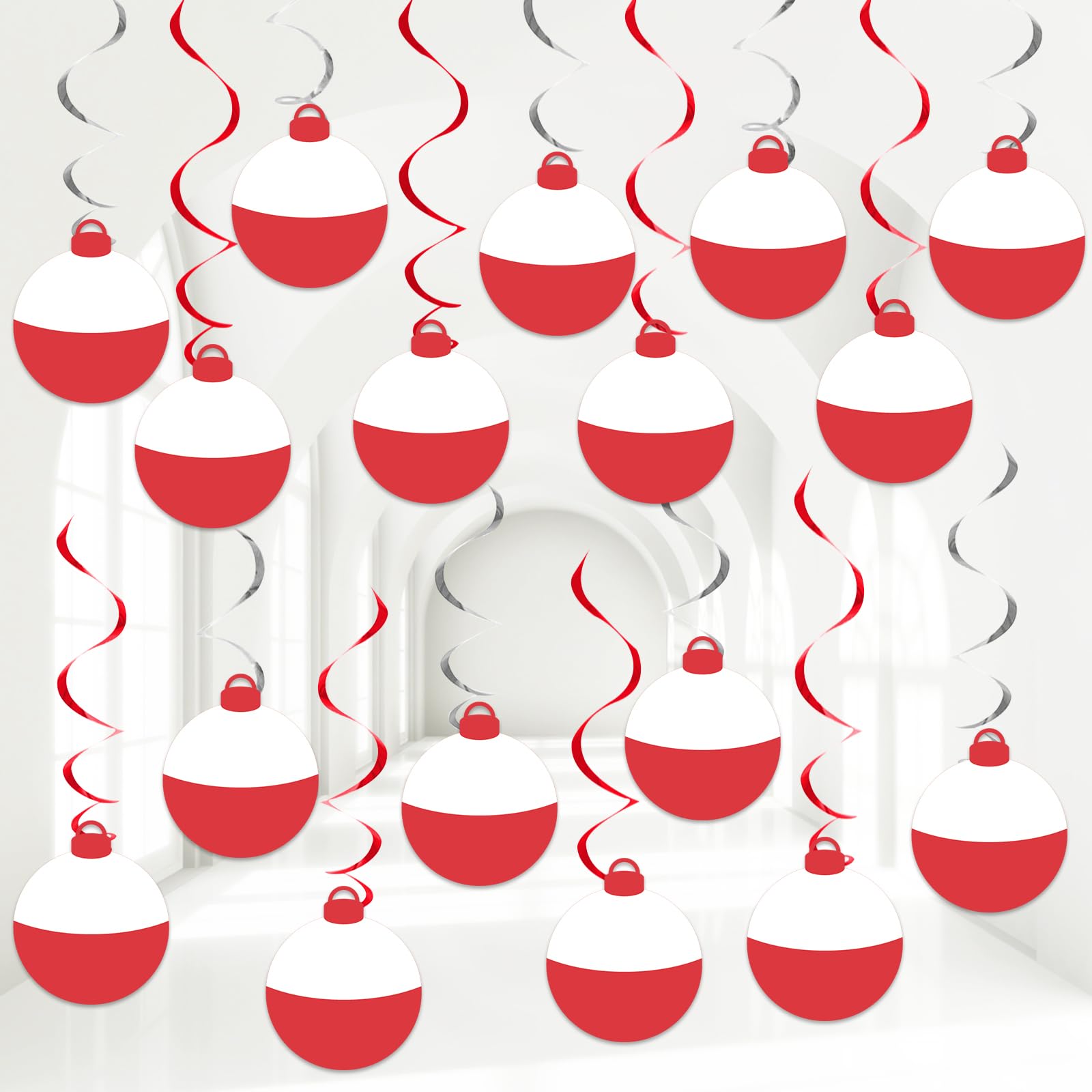 Amazon.com: 60PCS Gone Fishing Party Hanging Swirls Fishing Birthday ...