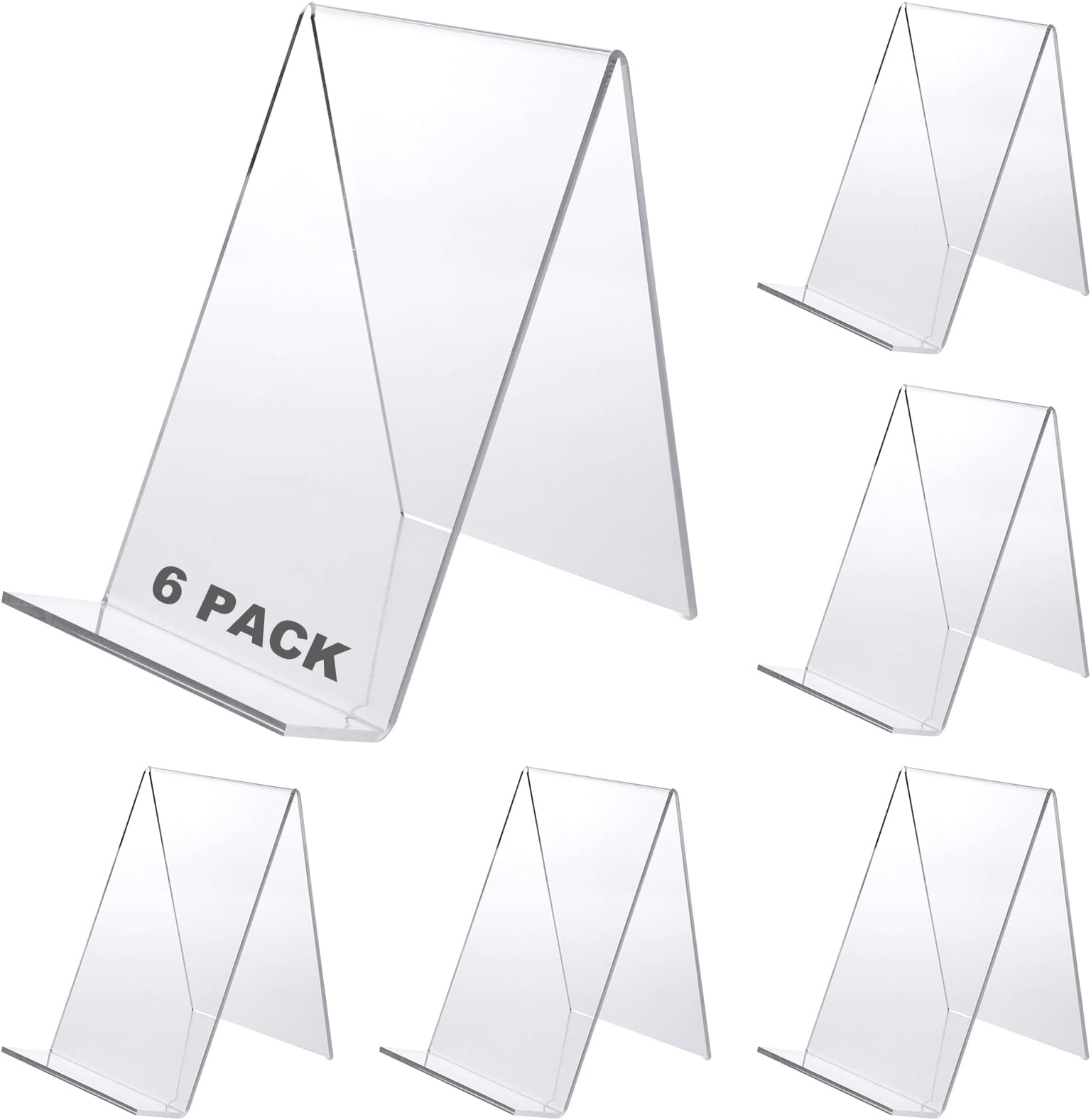 Amazon.com: Bovbazo 10 PCS 6‘’ x 4‘’ Acrylic Book Display Stand Clear ...