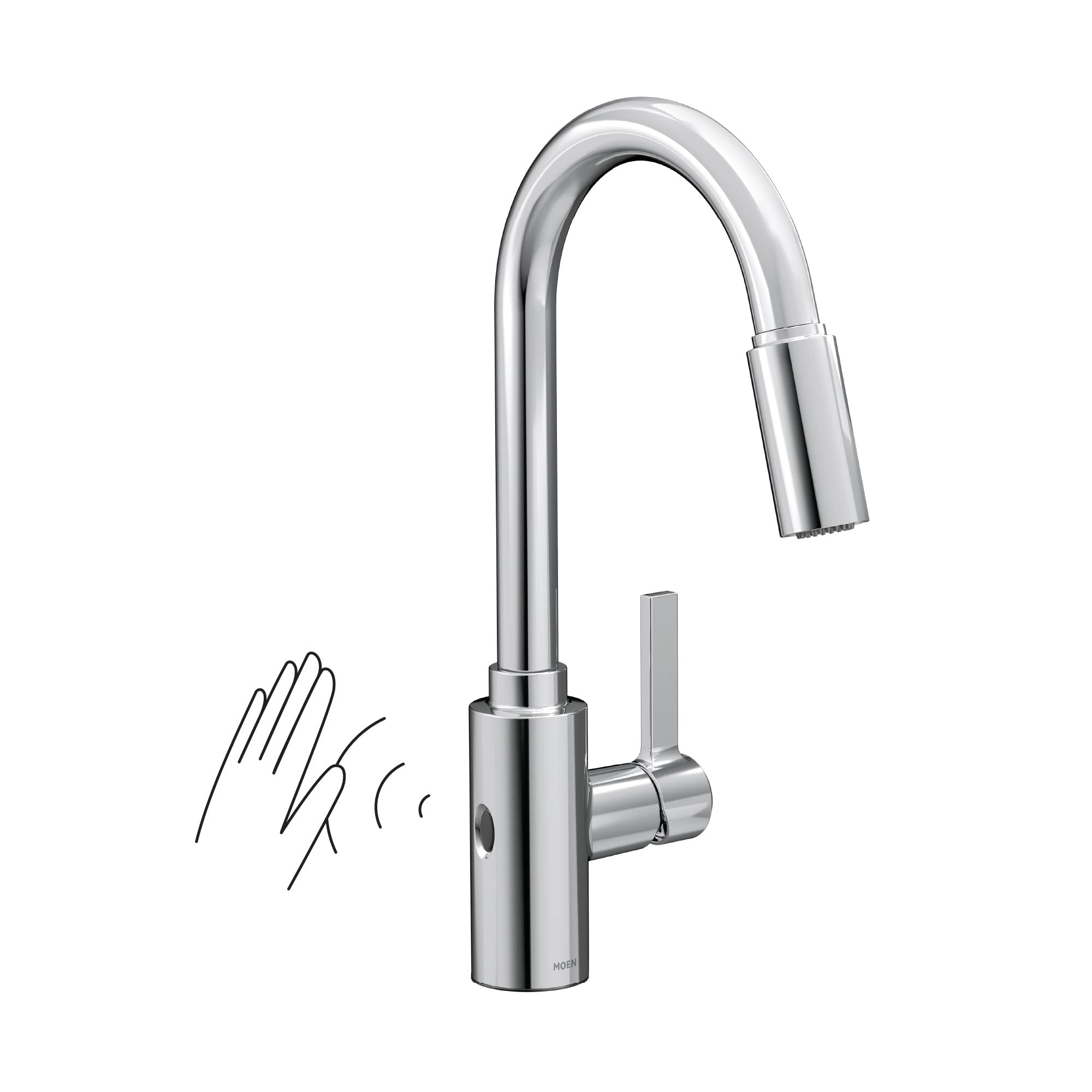 Moen 7882EWC Genta LX Motionsense Wave Sensor Touchless One Handle High ...