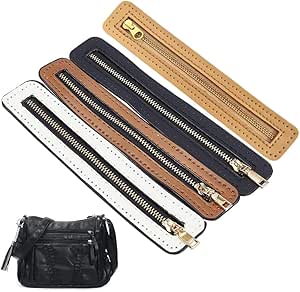 Amazon.com: WADORN 4 Colors PU Leather Zipper, 7 Inch Woven Bag Metal Zipper Metal Zippers Bulk ...