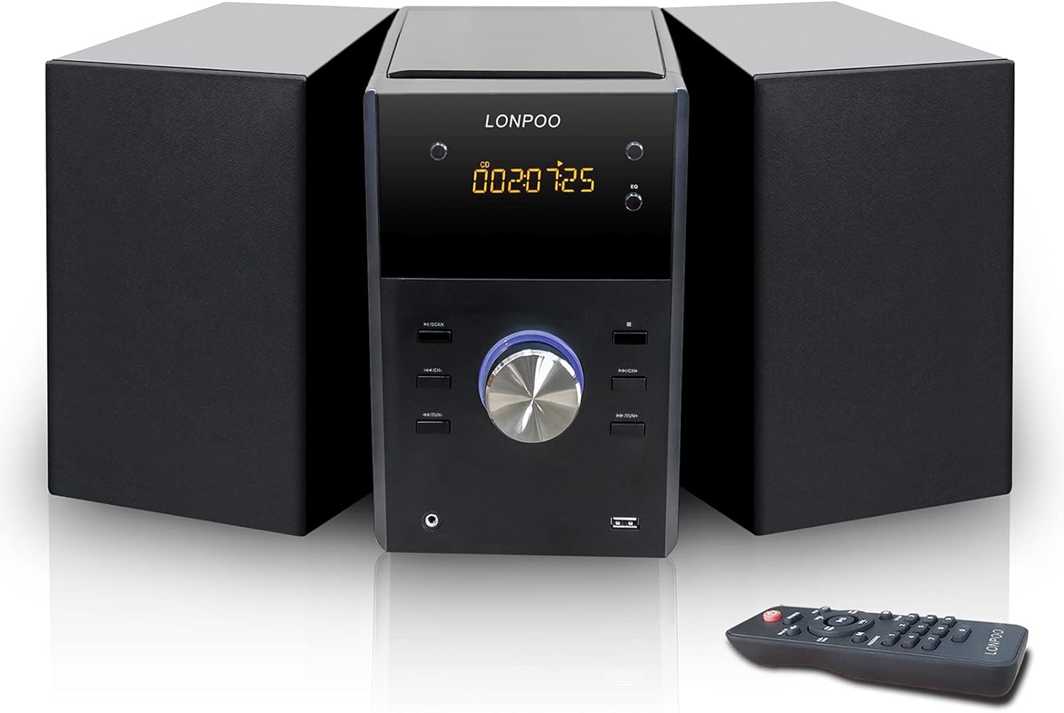 Amazon.com: LONPOO Stereo Shelf System Hi-Fi Sound Speaker CD Player ...