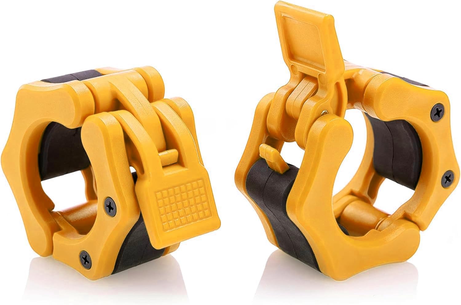 Amazon.com: AbraFit 2” Olympic Barbell Clamps - Solid ABS Locking ...