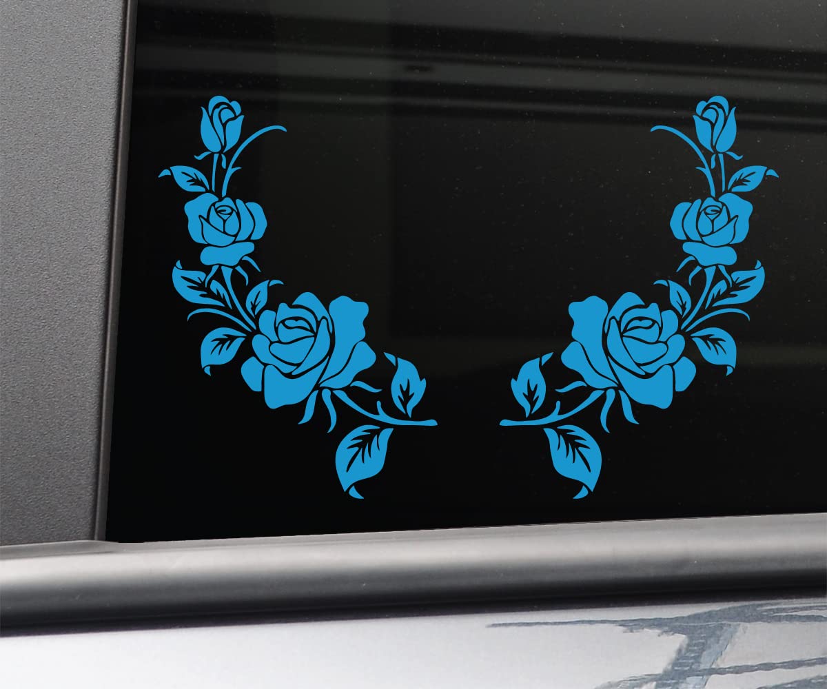 Amazon.com: Nashville Decals Blue Rose Roses Pair (Left and Right ...