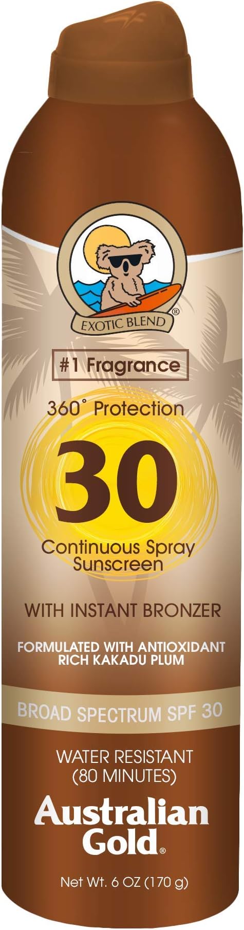 Amazon.com: Australian Gold Sunscreen Lotion with Instant Bronzer SPF ...
