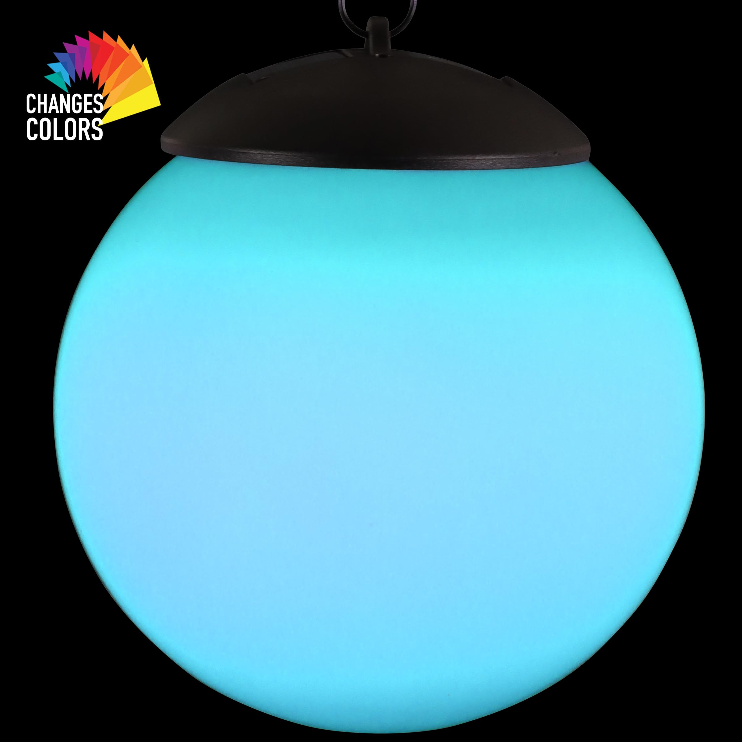 Exhart Solar Hanging Ball Light, Color-Changing LED,Ready to Hang ...