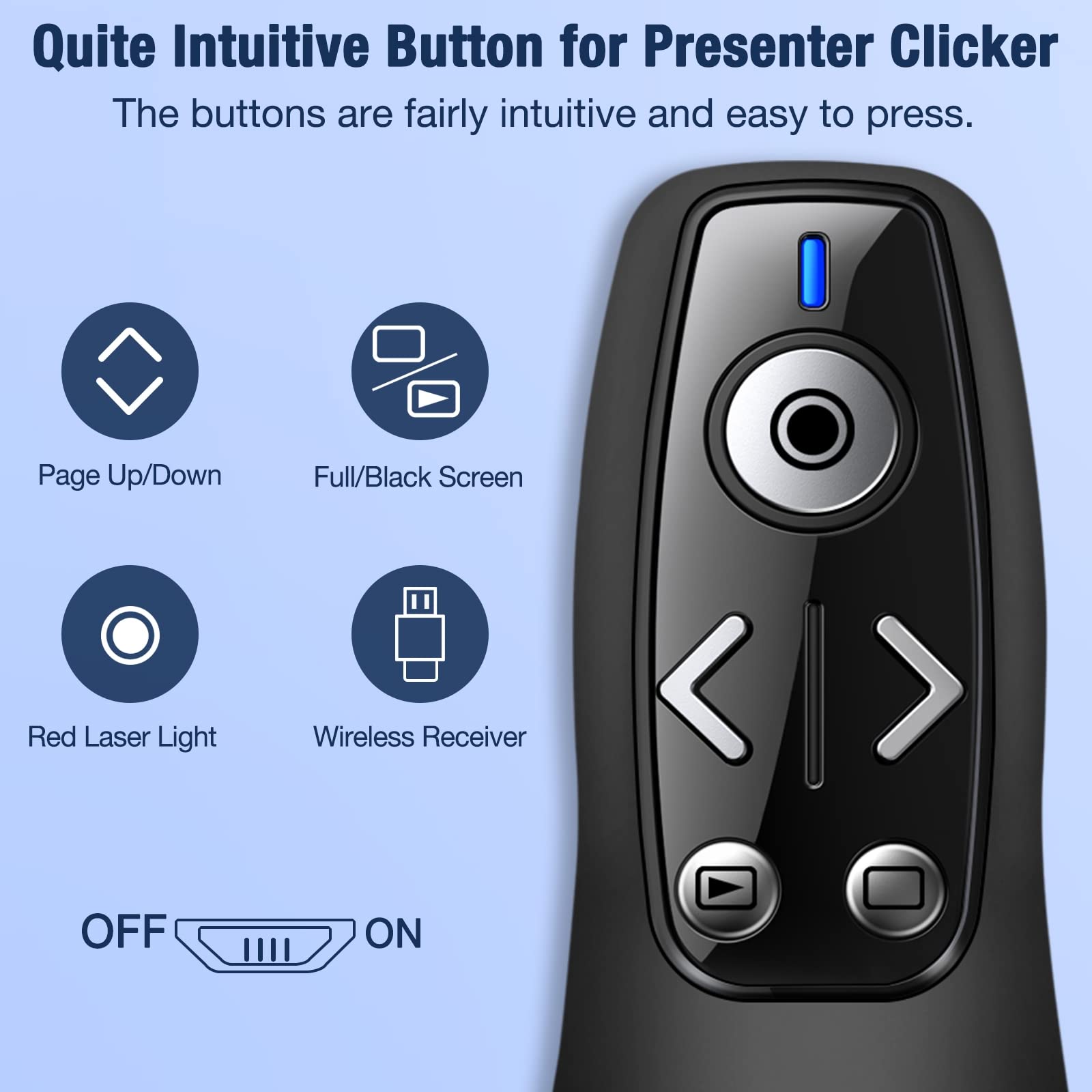 Snapklik.com : USB-C & USB-A Presentation Clicker, Wireless Presenter ...