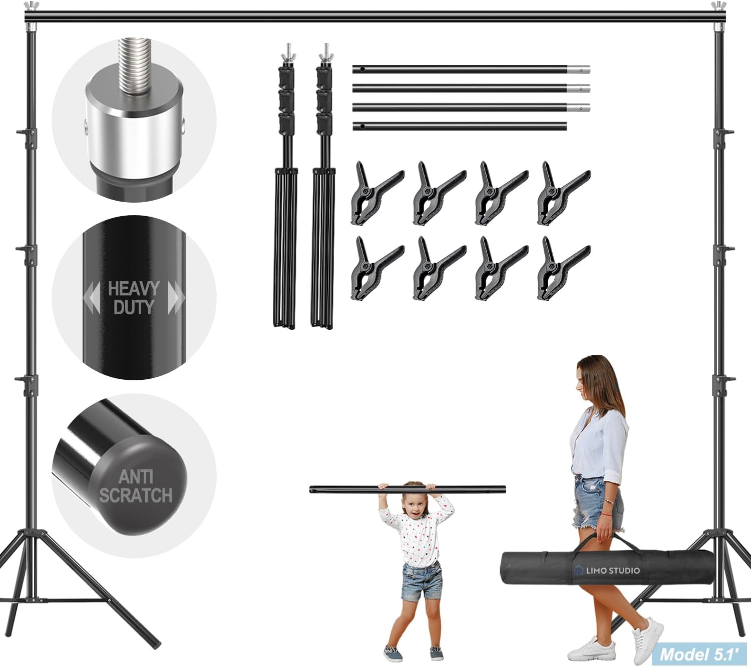 Amazon.com : LimoStudio (Upgraded Heavy Duty) 10 ft. Wide x 10 ft. Tall ...