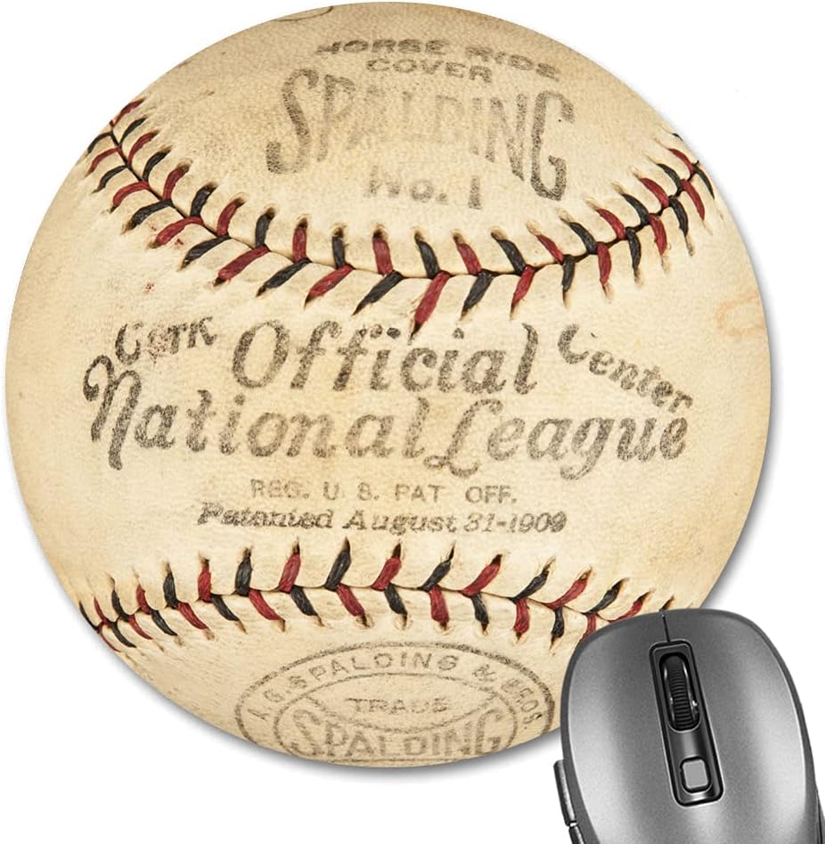 Amazon.com: knseva Baseball Round Mouse Pad Vintage Commemorative ...