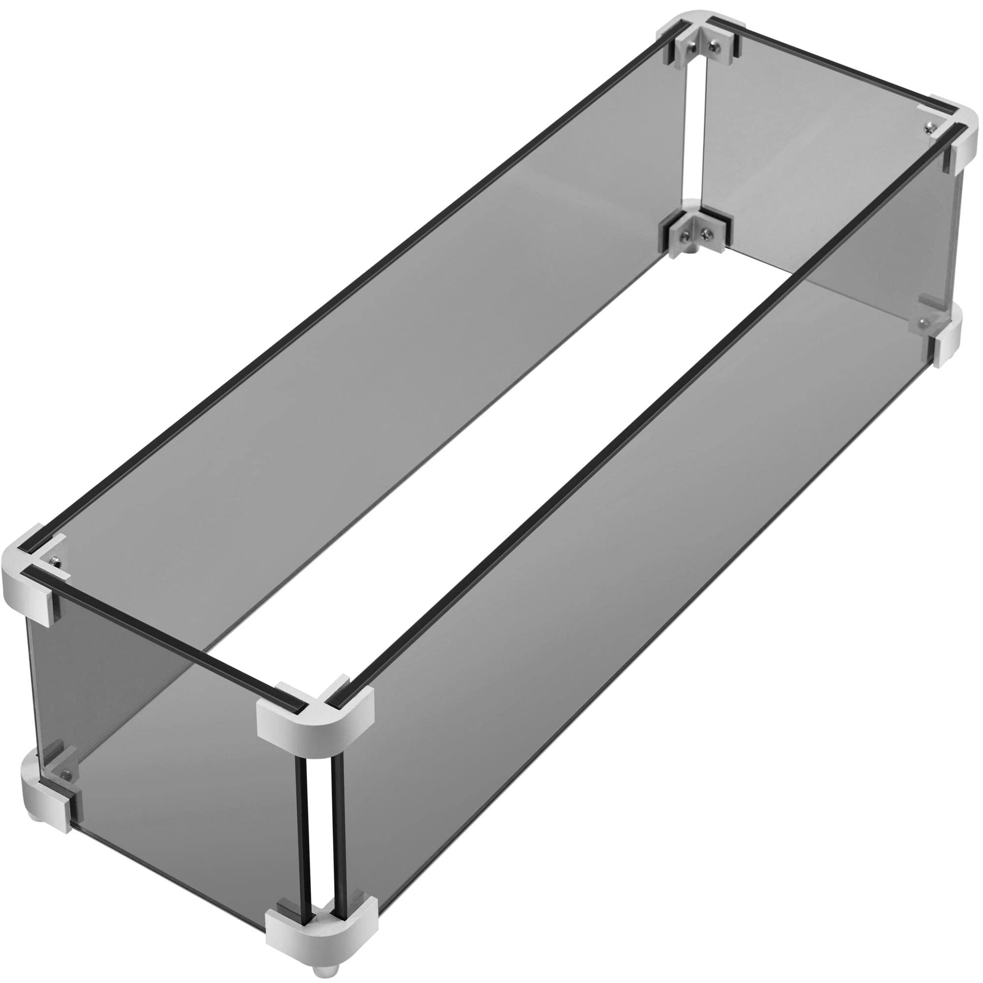 Snapklik.com : Yaheetech Glass Wind Guard For Rectangular Fire Pit ...