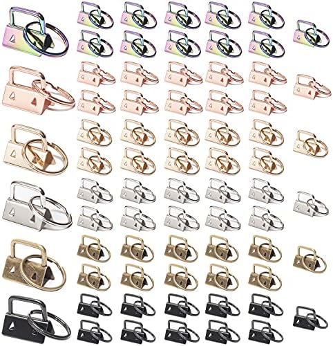 Amazon.com: Landical 192 Pcs Keychain Hardware Set, 96 Key Fob Hardware ...