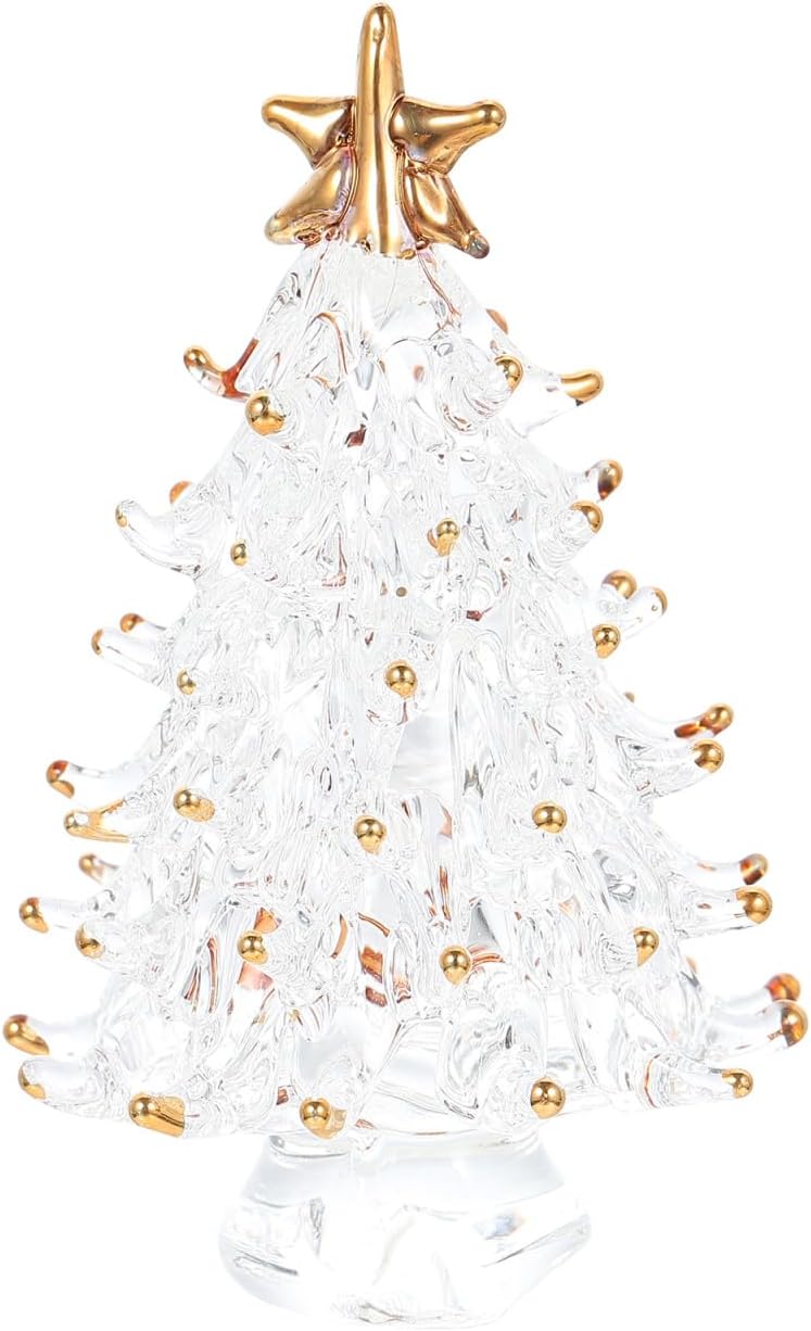Amazon.com: BESPORTBLE Mini Christmas Tree Figurine 2.6 Inch Glass ...
