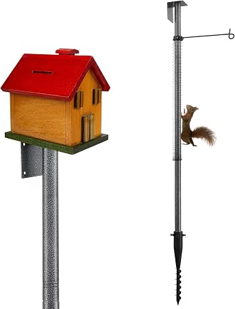Amazon.com : Bird House Pole, 137.2 Inch（11.4FT） Heavy Duty Bird Feeder ...