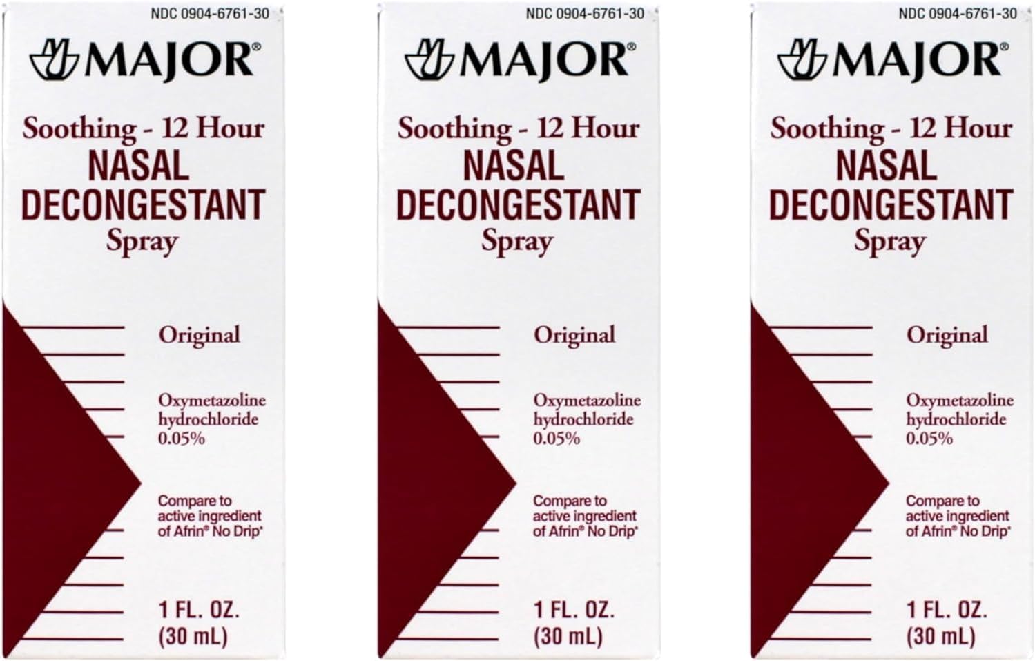 Amazon.com: MAJOR Nasal Decongestant Pump Mist Spray 12hr Oxymetazoline ...