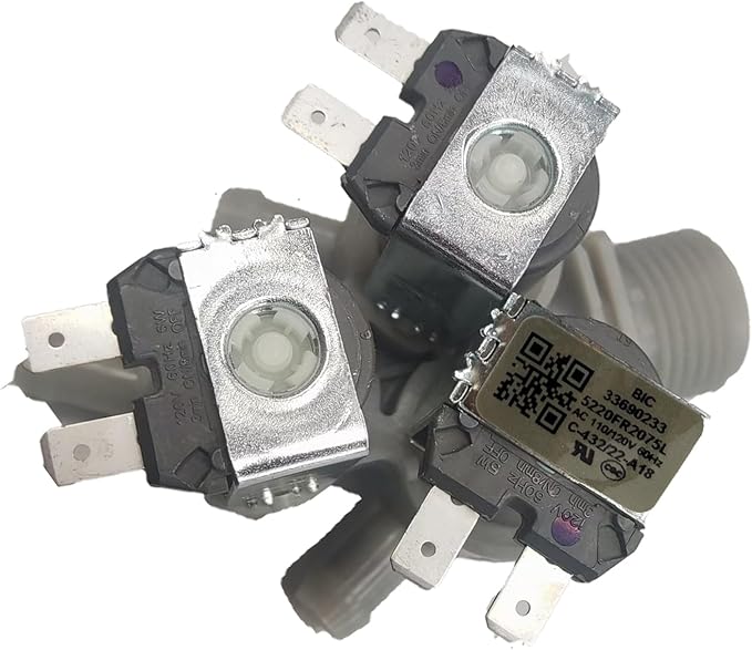Amazon.com: 5220FR2075L OEM Water Inlet Valve replaces 5221ER1003A ...