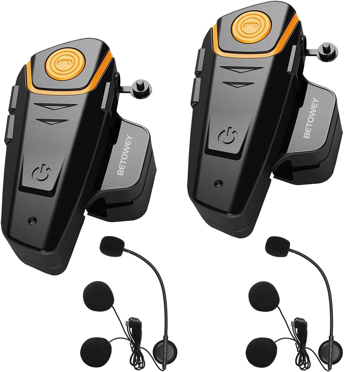 BETOWEY Intercom Moto Duo pour 2 Casques, BT-S2 Kit Oreillette ...
