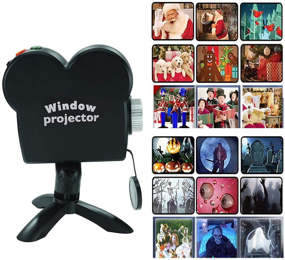 Halloween Christmas Window Projector, Portable Holographic Projection ...