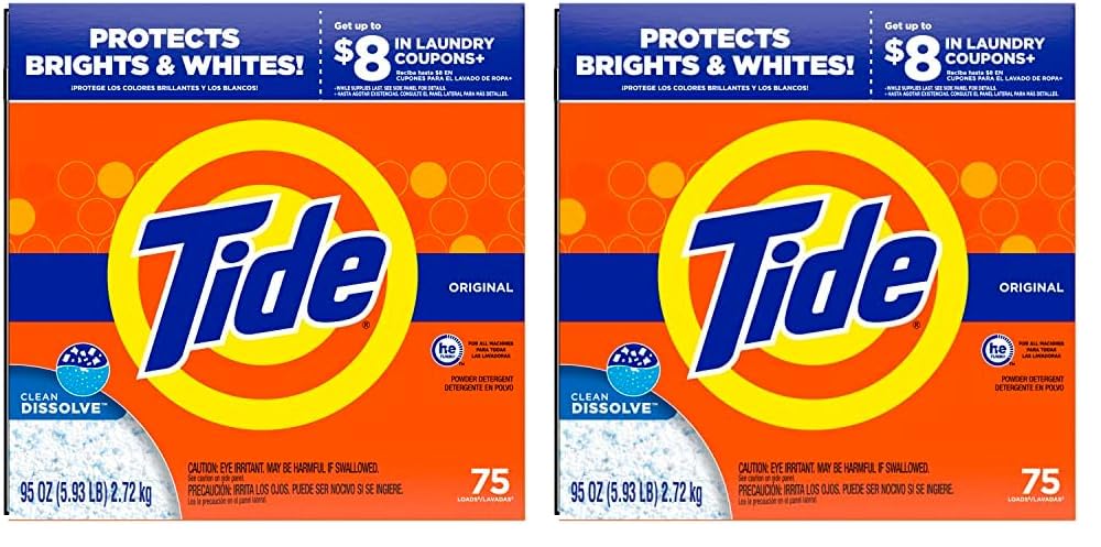 Amazon.com: Tide Original HE Turbo Powder Laundry Detergent, 95 Oz ...