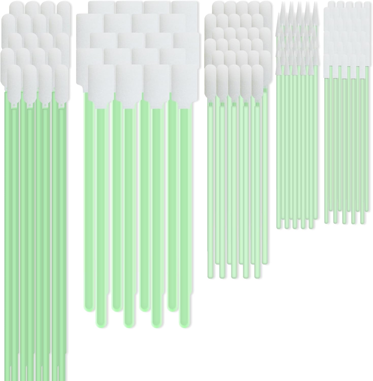 Cleaning Swab Kit 130 Pcs,Multi-Purpose Cleanroom Foam Tip,Square Round ...