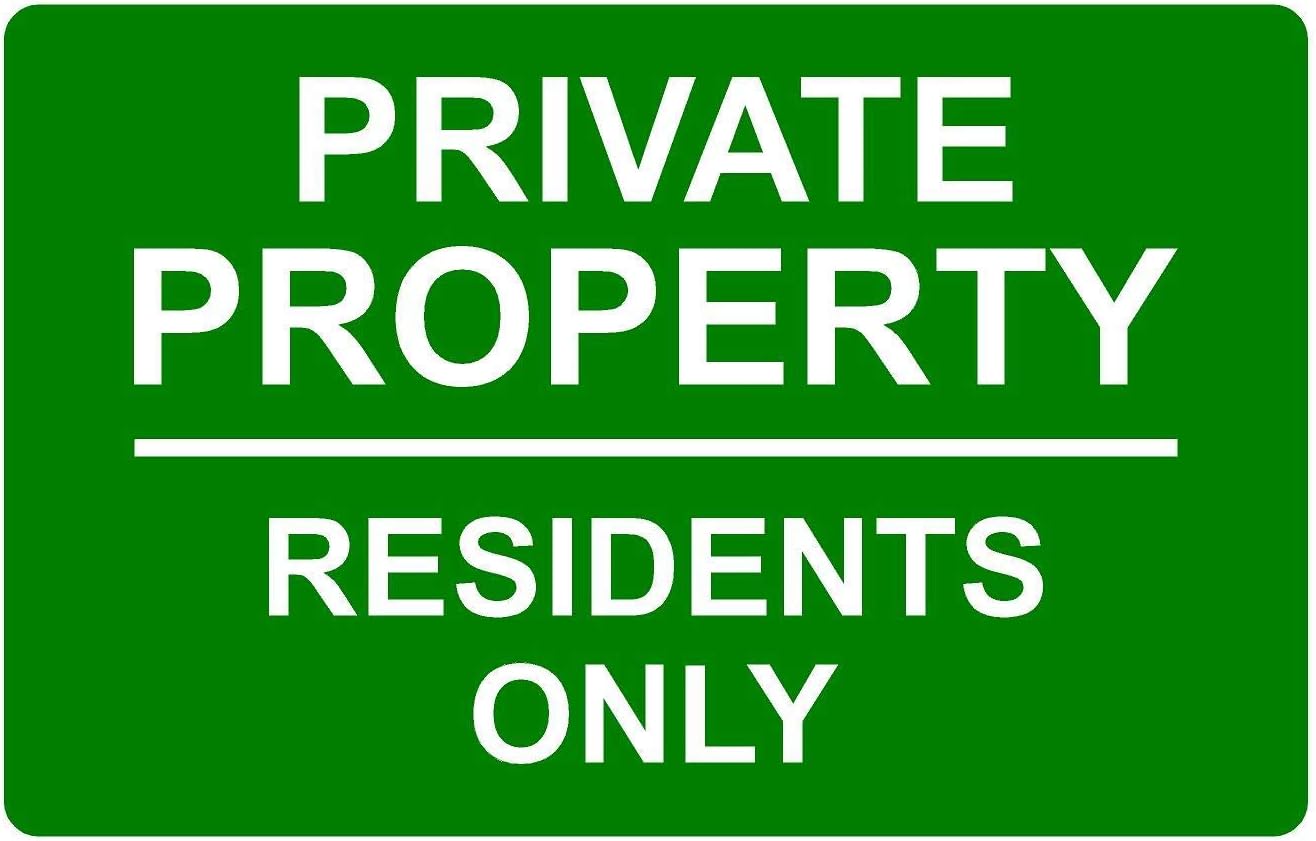 Private Property Residents Only Rigid Correx Safety Sign 300mm x 200mm ...