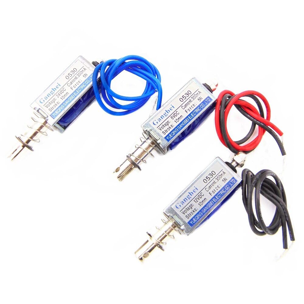 6V 12V 24V Push-Pull Steel Shell-0530 Open Solenoid Holding Force 5N ...