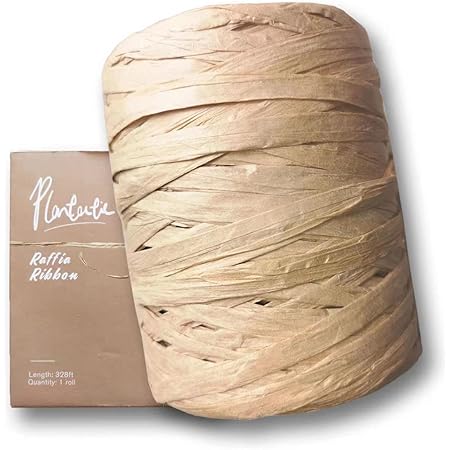 Amazon.com: Tosnail 500 Grams Natural Raffia Bundle Raffia Paper Ribbon ...