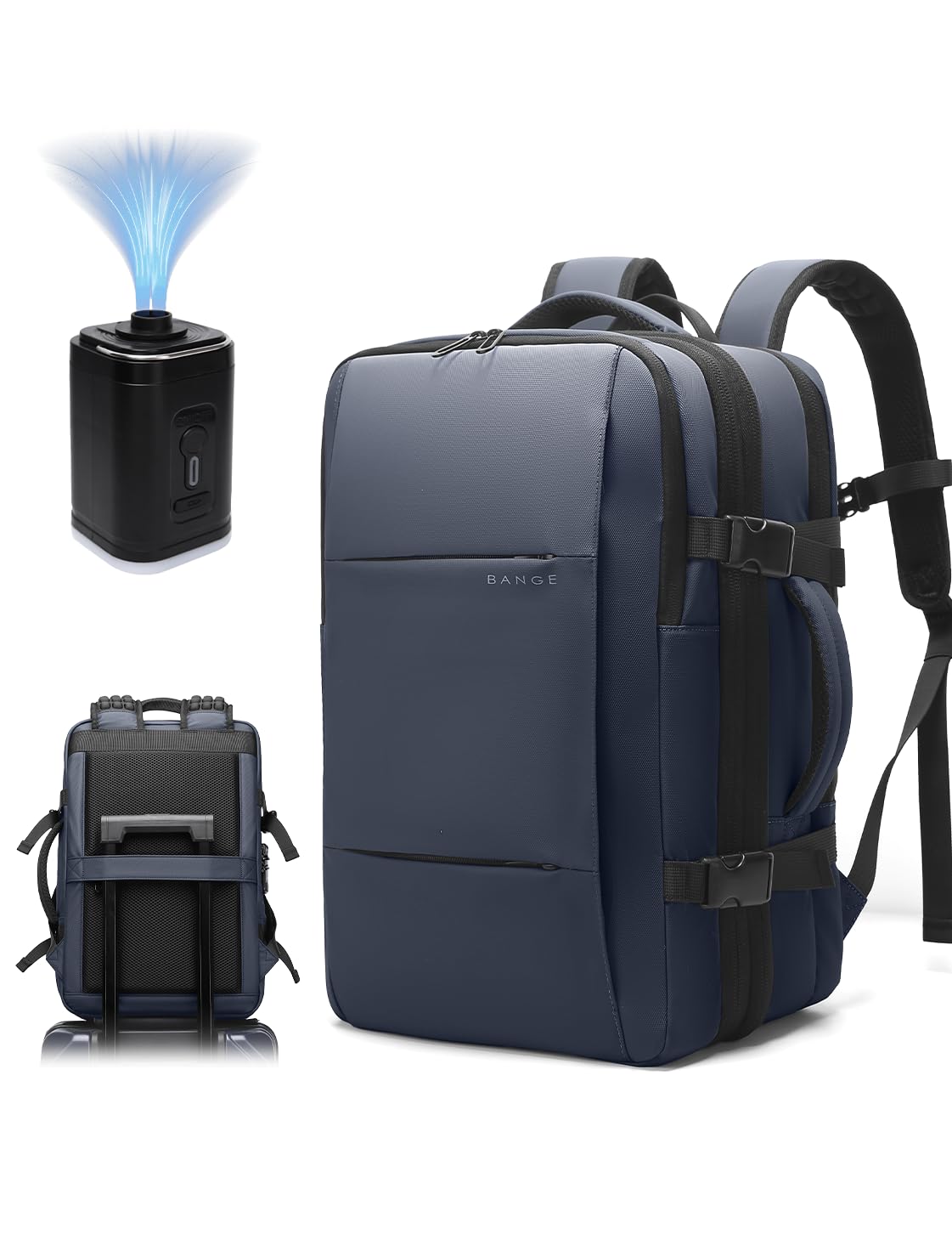 Amazon.com: BANGE Airback Backpack with Anti-Theft Vacuum Compression ...