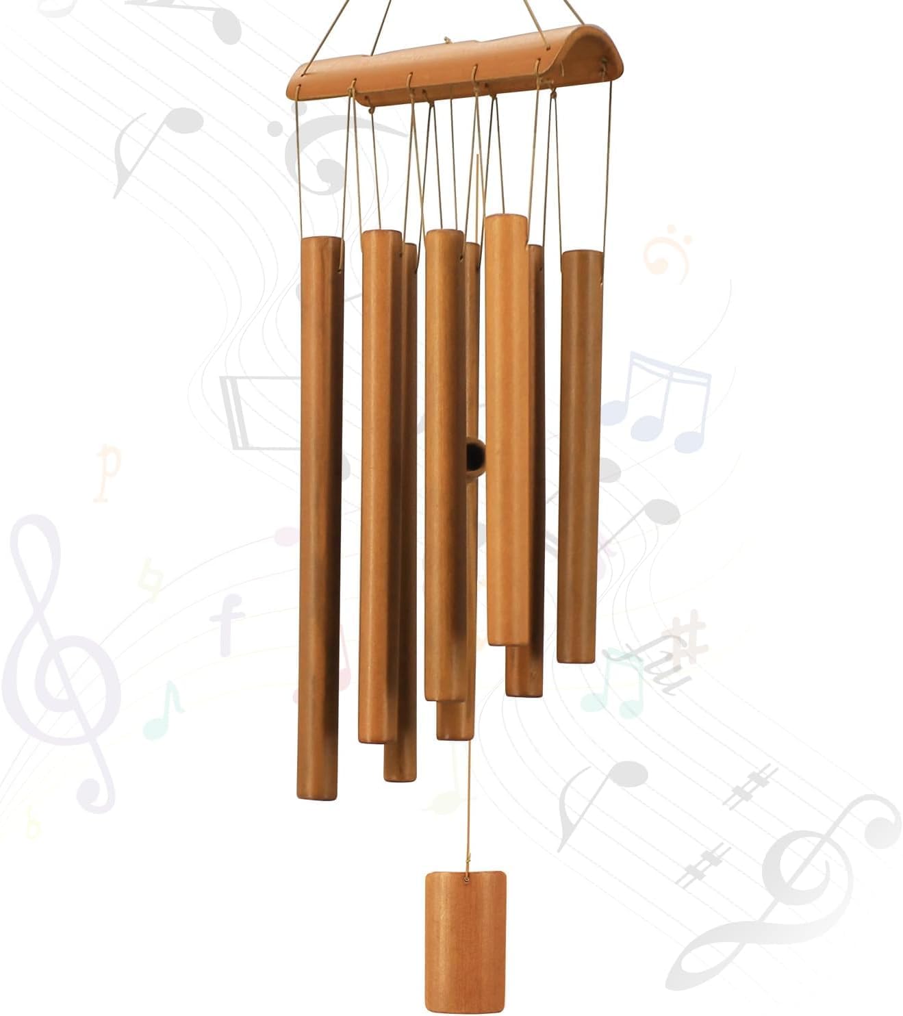 Wood Wind Chime, 10 Tubes Wind Chimes Musical Bells Outdoor & Indoor ...