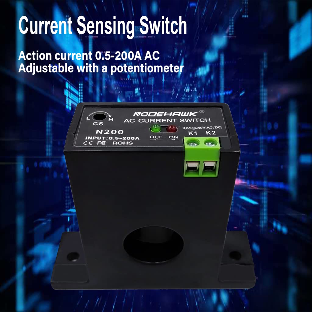 Snapklik.com : Current Sensing Relay AC Current Sensing Switch 0-200A ...