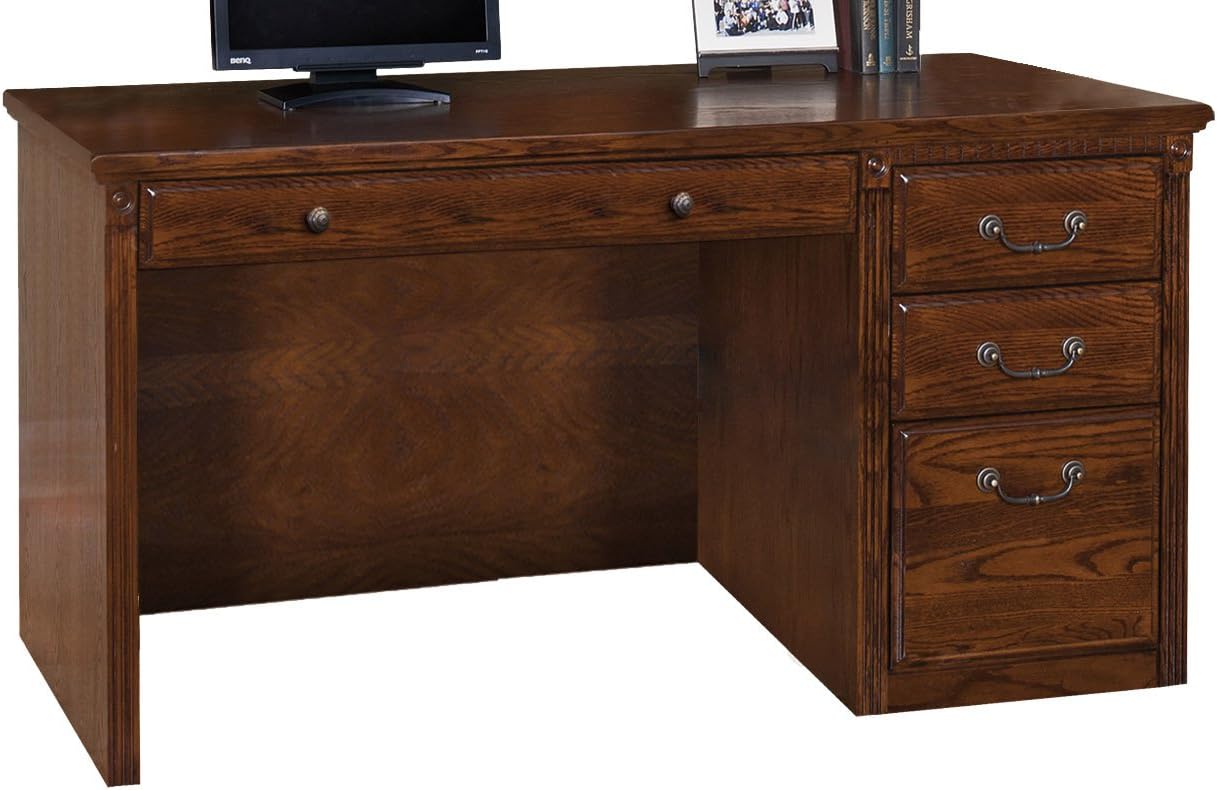 Amazon.com: Martin Furniture Huntington Oxford Single Pedestal Computer ...