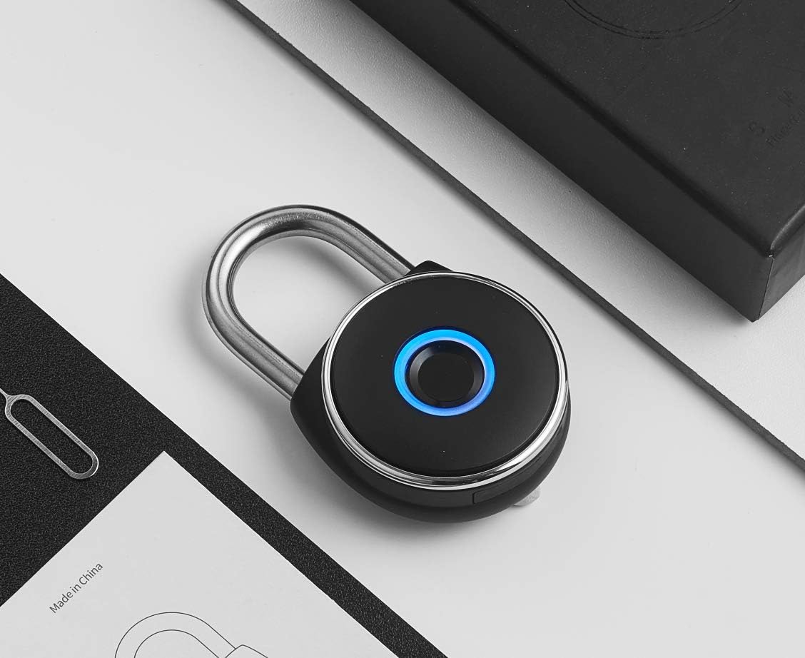 NetBolt 11-1116 Black Fingerprint Smart Padlock - Amazon.com