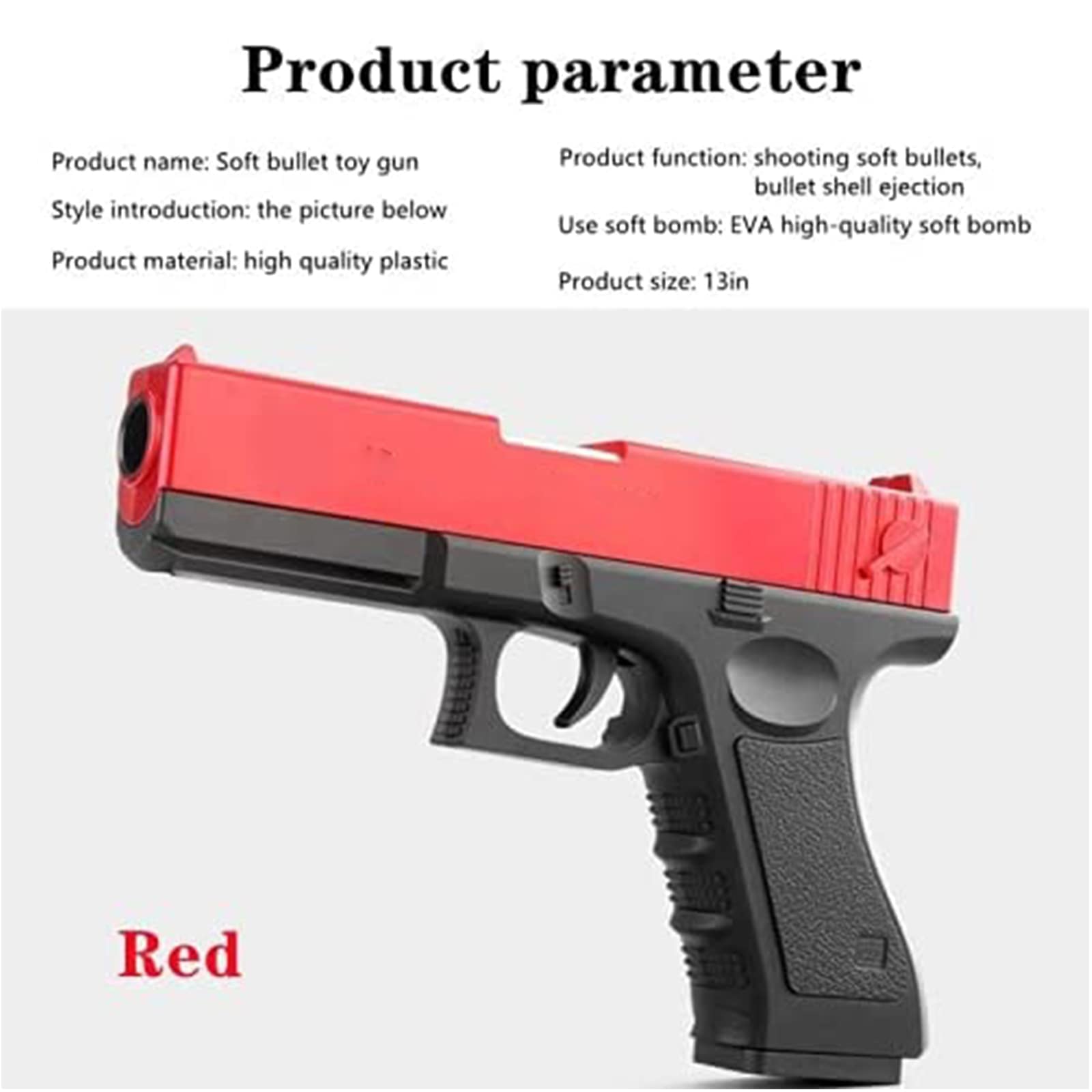 LASD Shell Ejection Soft Bullet Toy Gun,Toy Gun with Jump Ejectinging ...