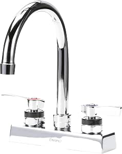 Encore 4" OC Deck Mount Faucet with 6-1/2" Rigid Gooseneck Spout ...