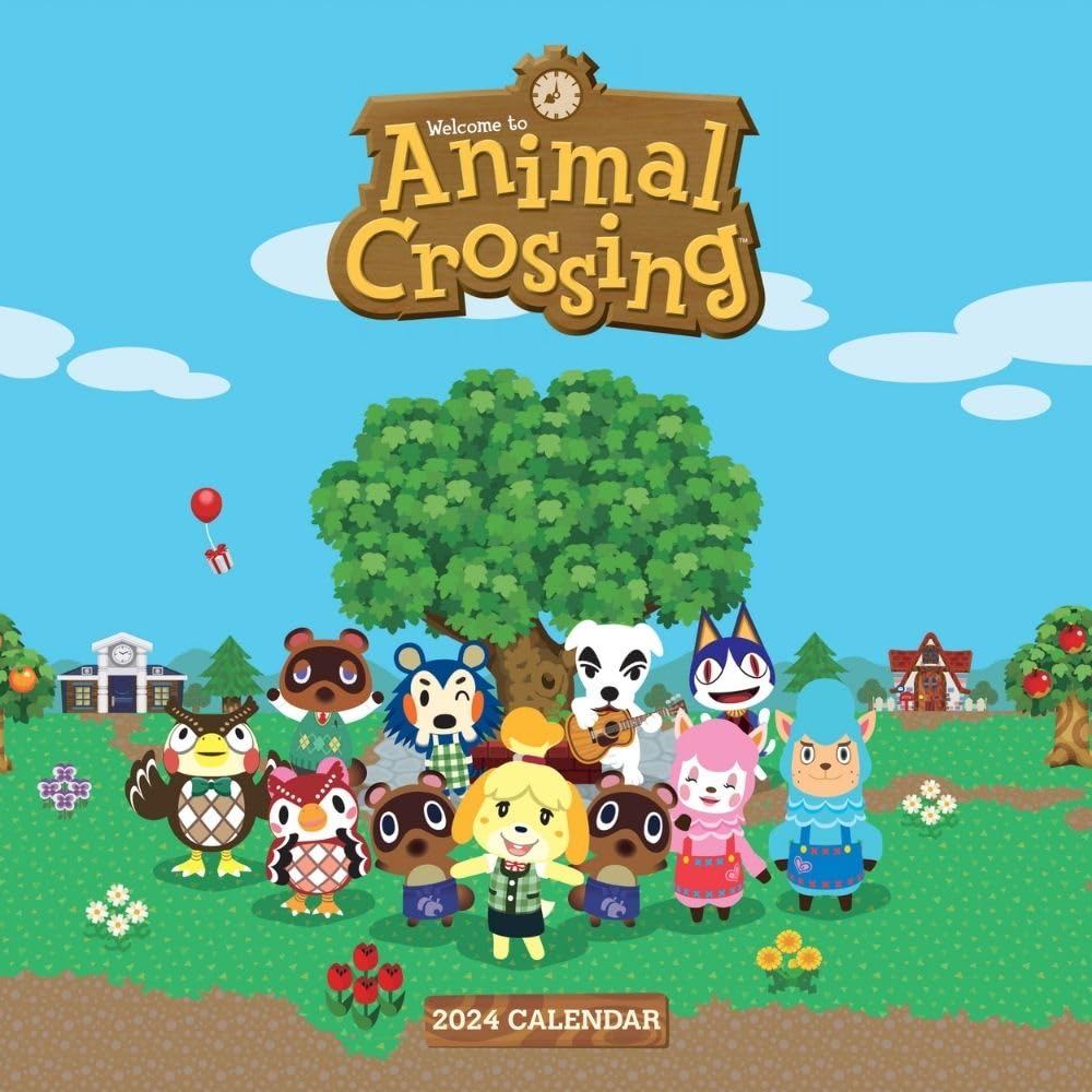 Animal Crossing 2024 Calendar, Month To View Square Wall Calendar ...