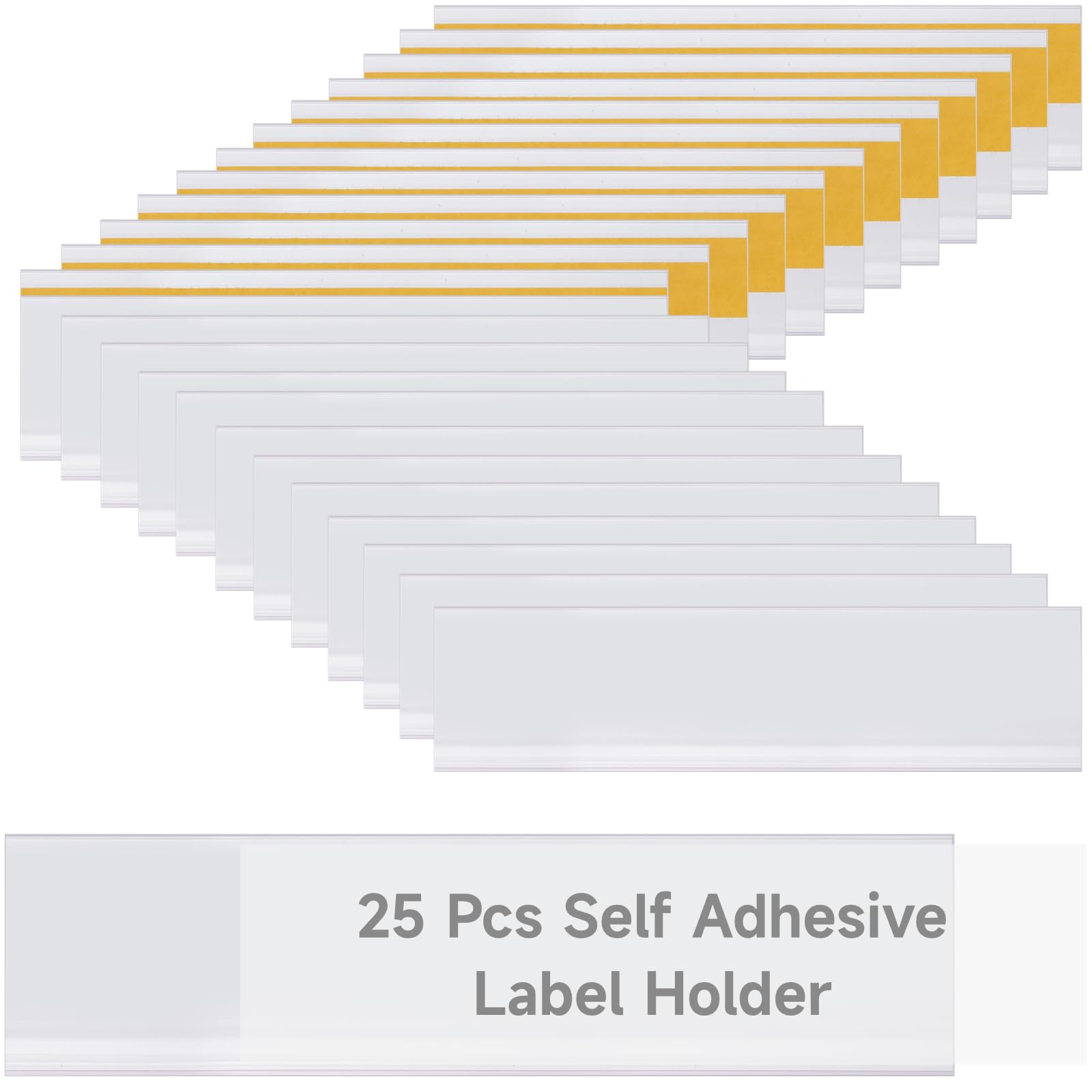 Snapklik.com : 25 Pcs Shelf Label Strips, 47 X 1.25 Inches Self ...