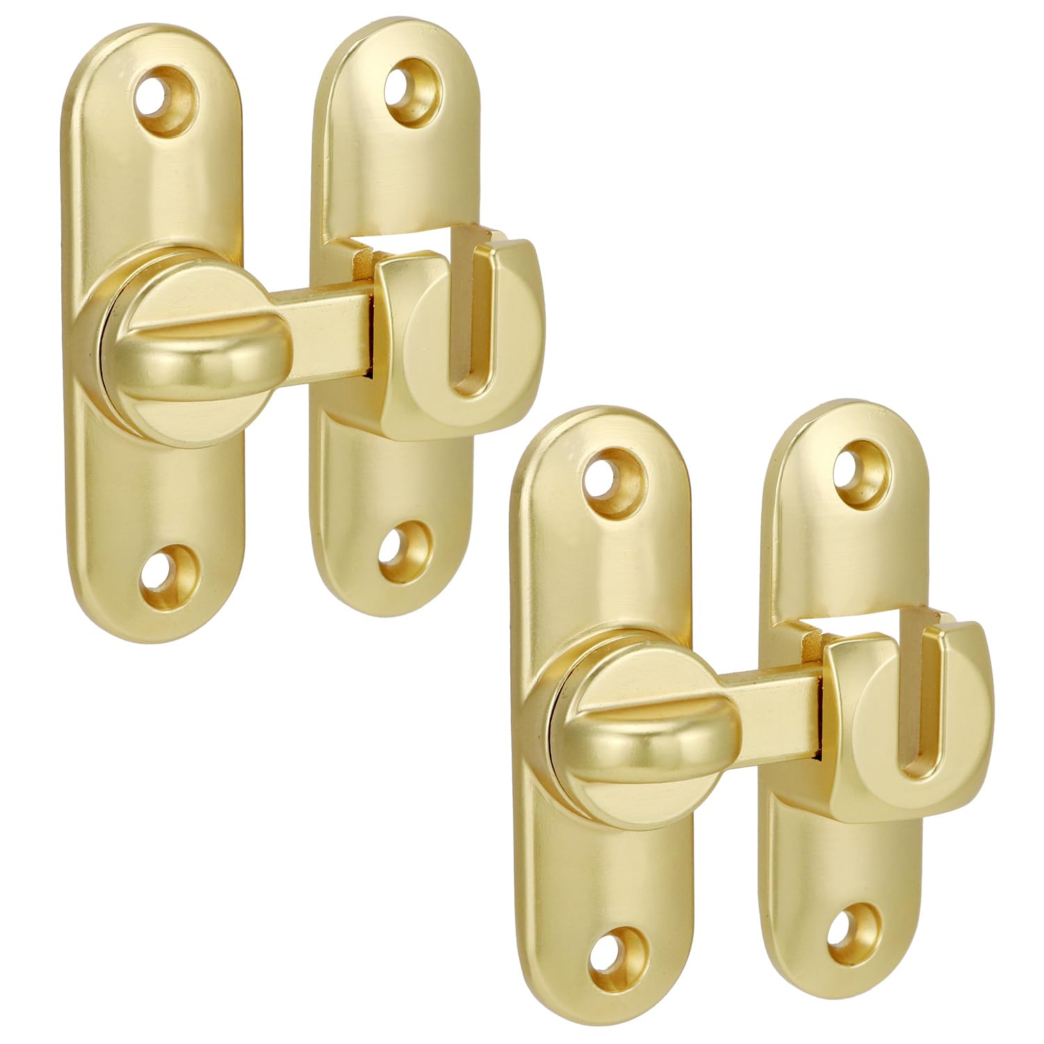 QWORK 2 Packs Barn Door Latches – Solid Zinc Alloy Door Security ...