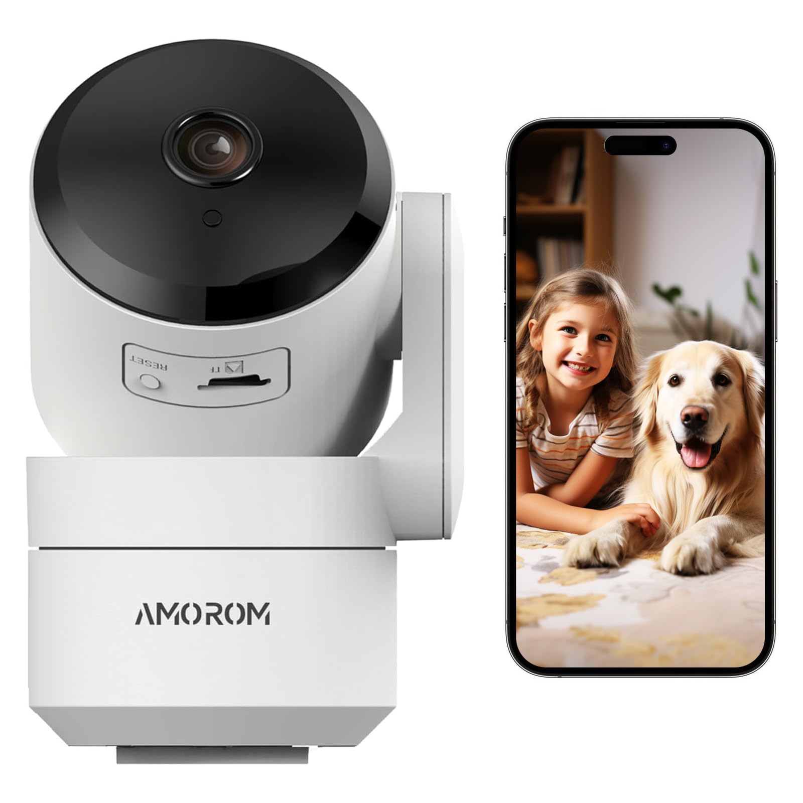 Amazon.com : Indoor Camera for Home Security Dog Camera 360°, 1080p Pet ...