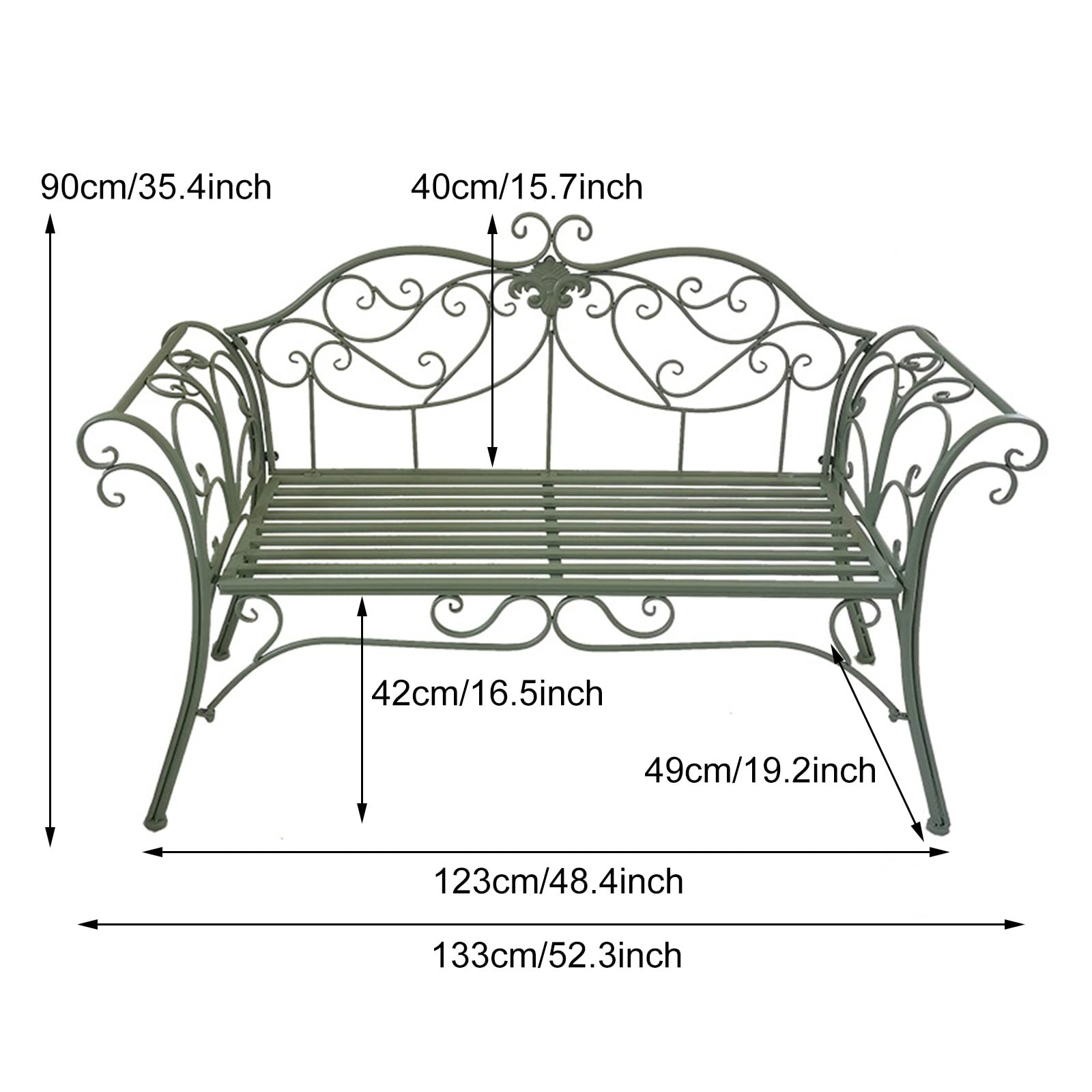 Curved Metal Garden Bench Curved Bench Outdoor Living From Leafy