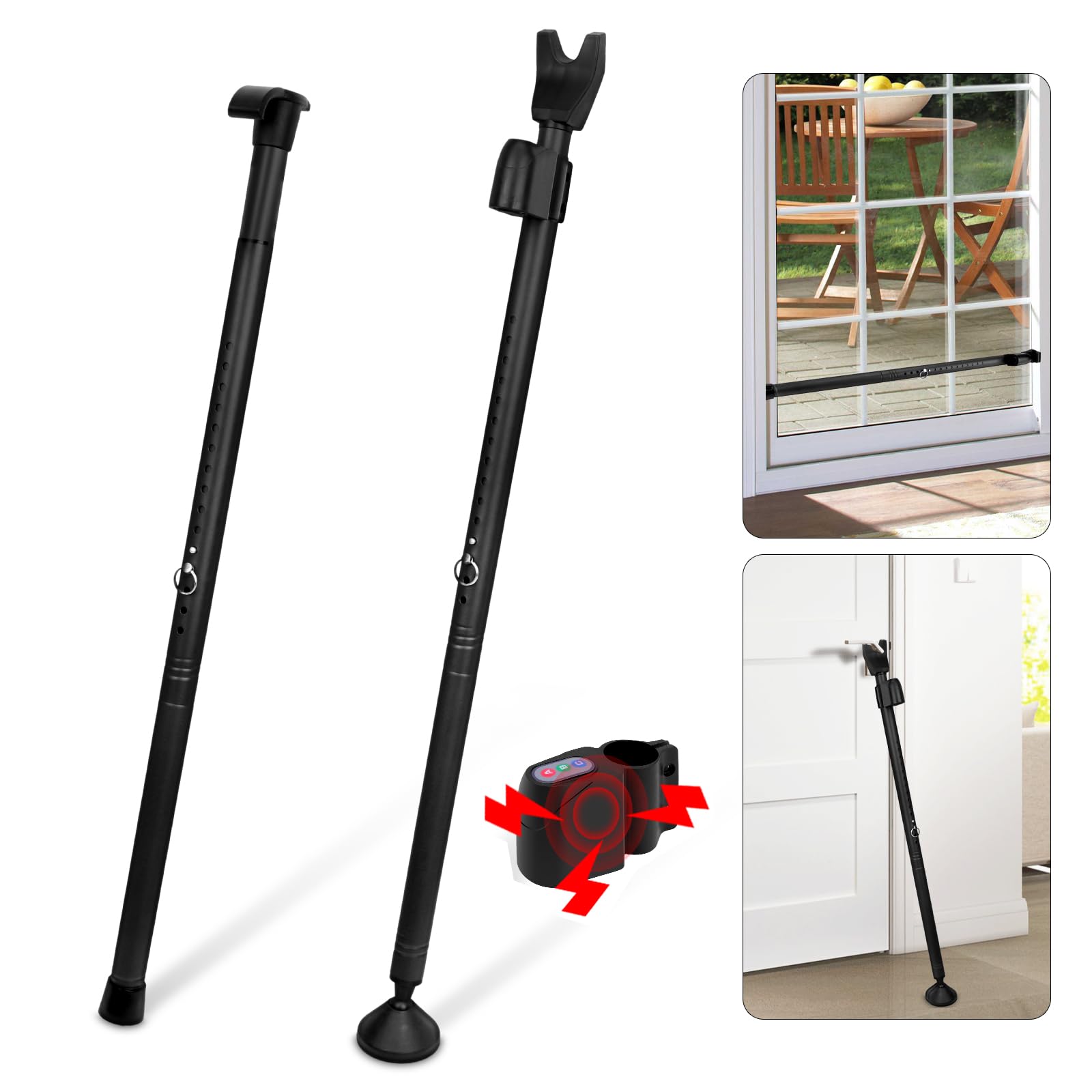Amazon.com: Dreamtop 3-in-1 Door Security Bars with Alarm & Sliding ...