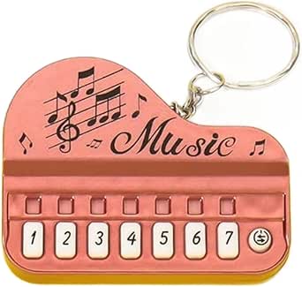 Juroicessry Pink Micro Piano Keychain, Portable Keyboard Instrument ...