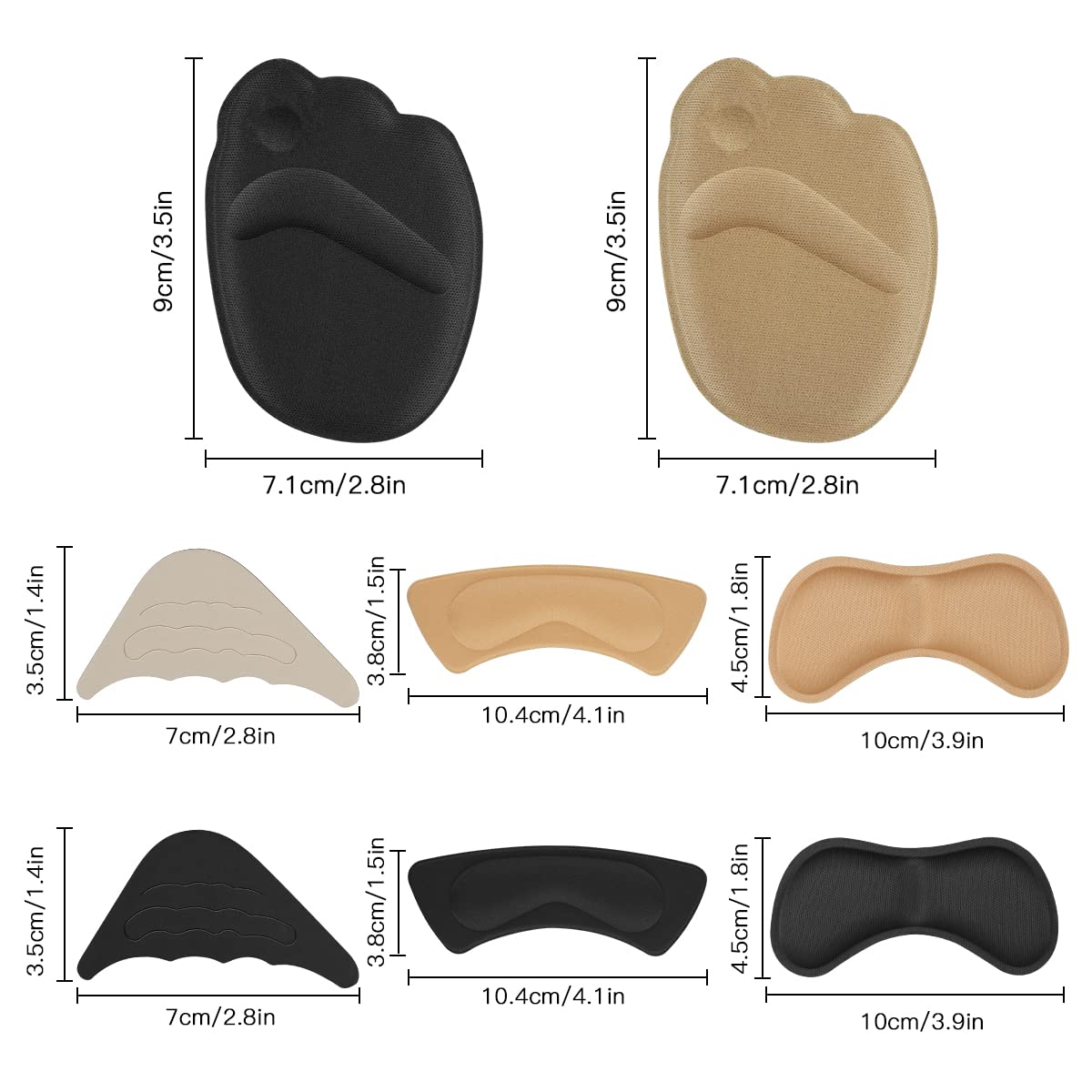 Snapklik.com : 10 Pairs Shoe Fillers Heel Cushion Pads Toe Filler ...