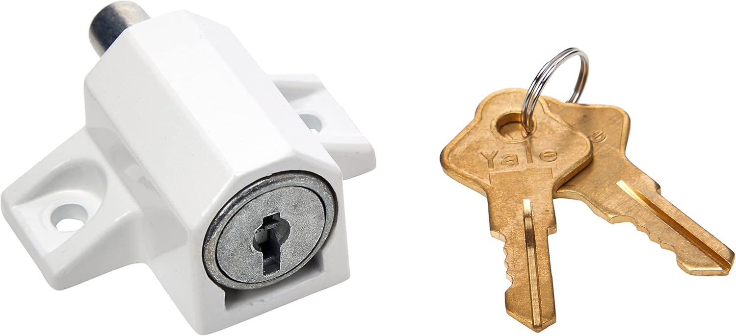 Yale Locks P114WE Patio Door Lock - White Finish (Visi Pack) - Door ...